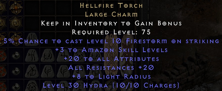 Diablo 2 Resurrected : Perfect Amazon Hellfire Torch 20/20, Video ...