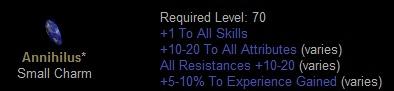 Diablo 2 Resurrected : unidentified Annihilus Small Charm, Video Gaming ...
