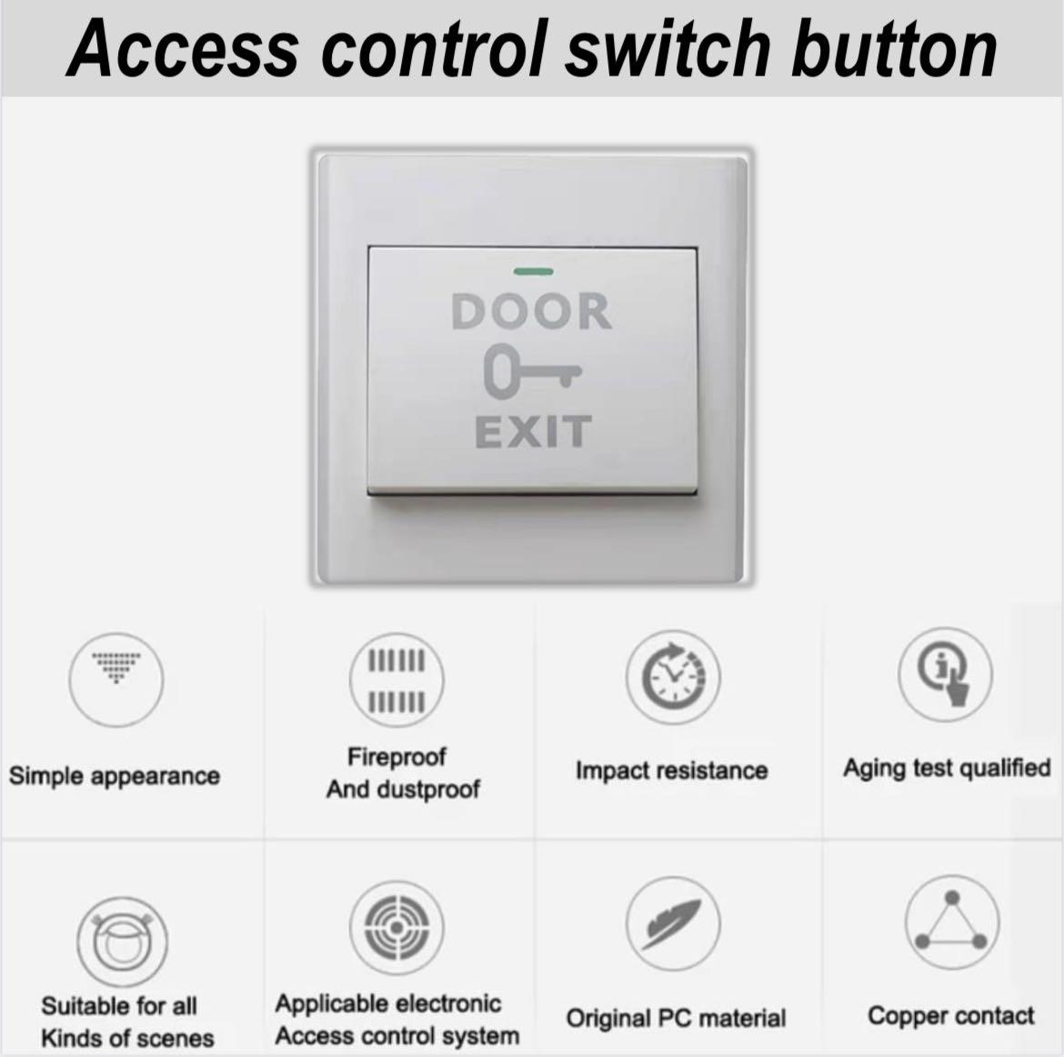 DOOR EXIT (High Quality Push Release Button/Press Exit Button/Door Exit ...