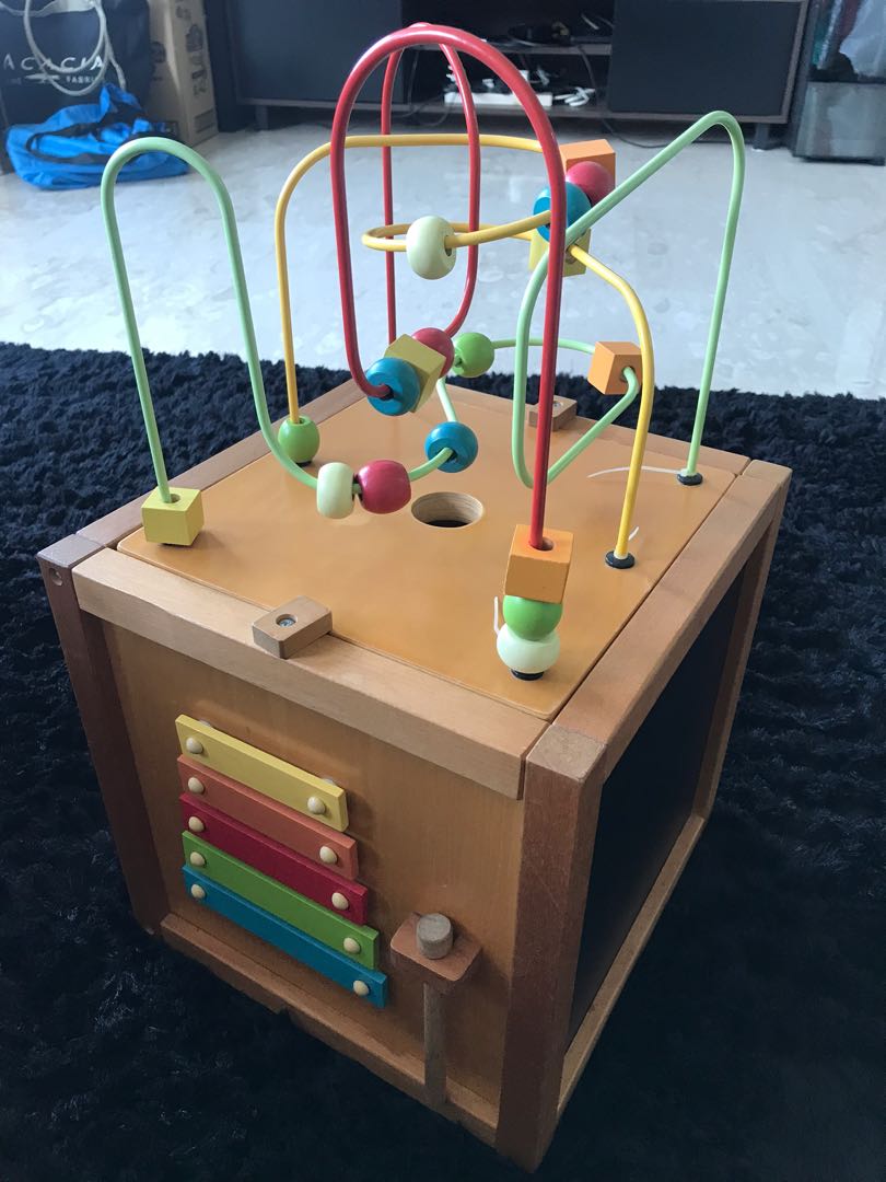 ELC Giant Wooden Activity Cube, Babies & Kids, Infant Playtime on Carousell