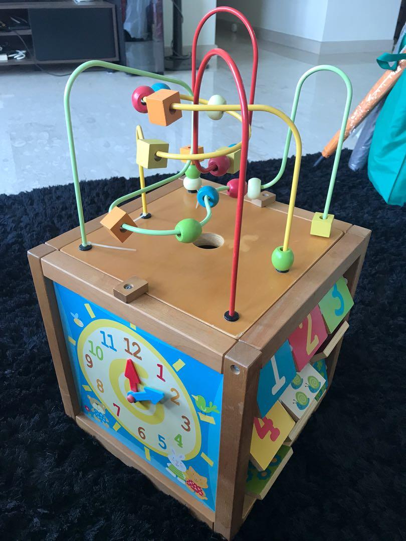ELC Giant Wooden Activity Cube, Babies & Kids, Infant Playtime on Carousell