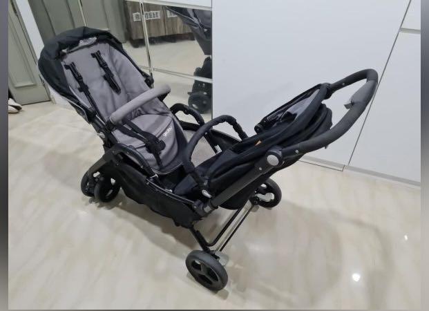 Geoby double twin tandem stroller, Babies & Kids, Going Out, Strollers ...