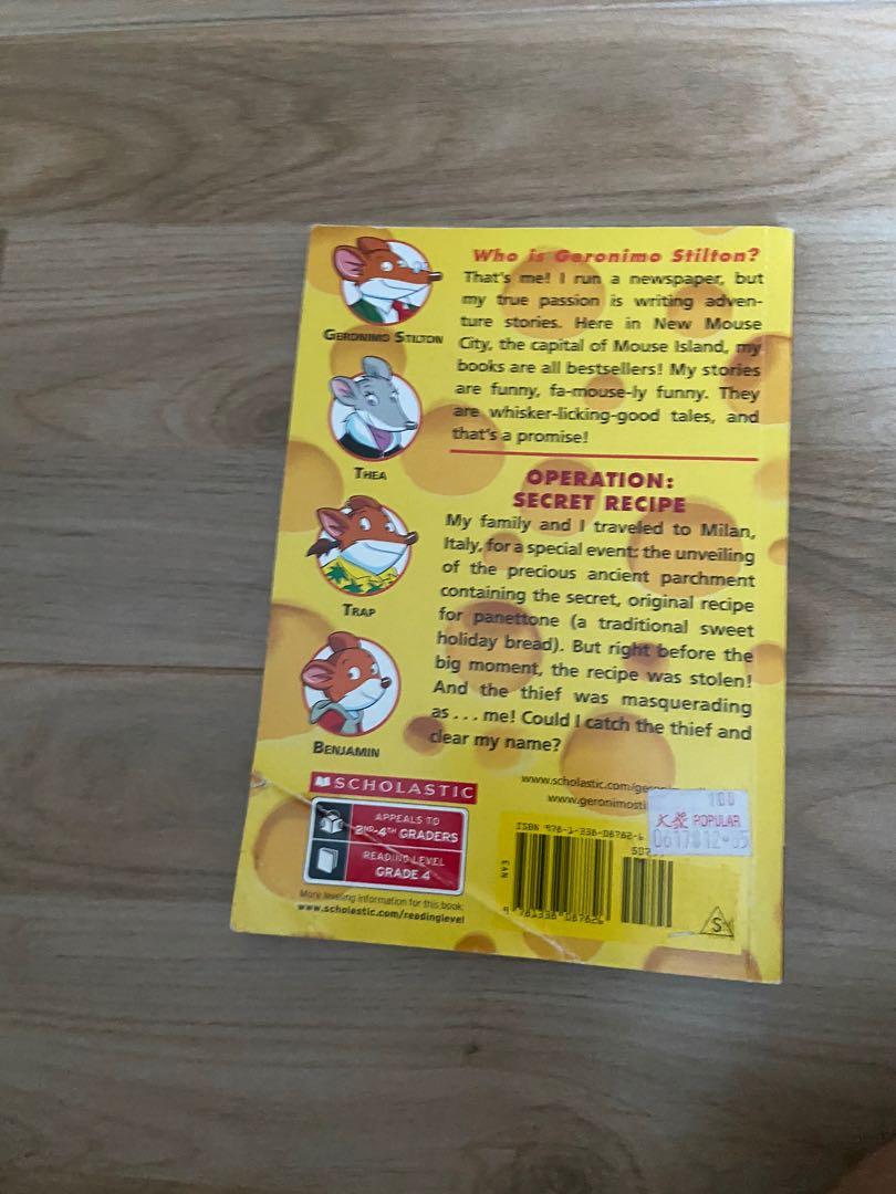 Geronimo Stilton OpERATION : SECRET RECIPE 23-Oct-2021, Hobbies & Toys ...