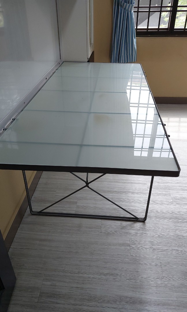 Glass study table, Furniture & Home Living, Furniture, Tables & Sets on ...