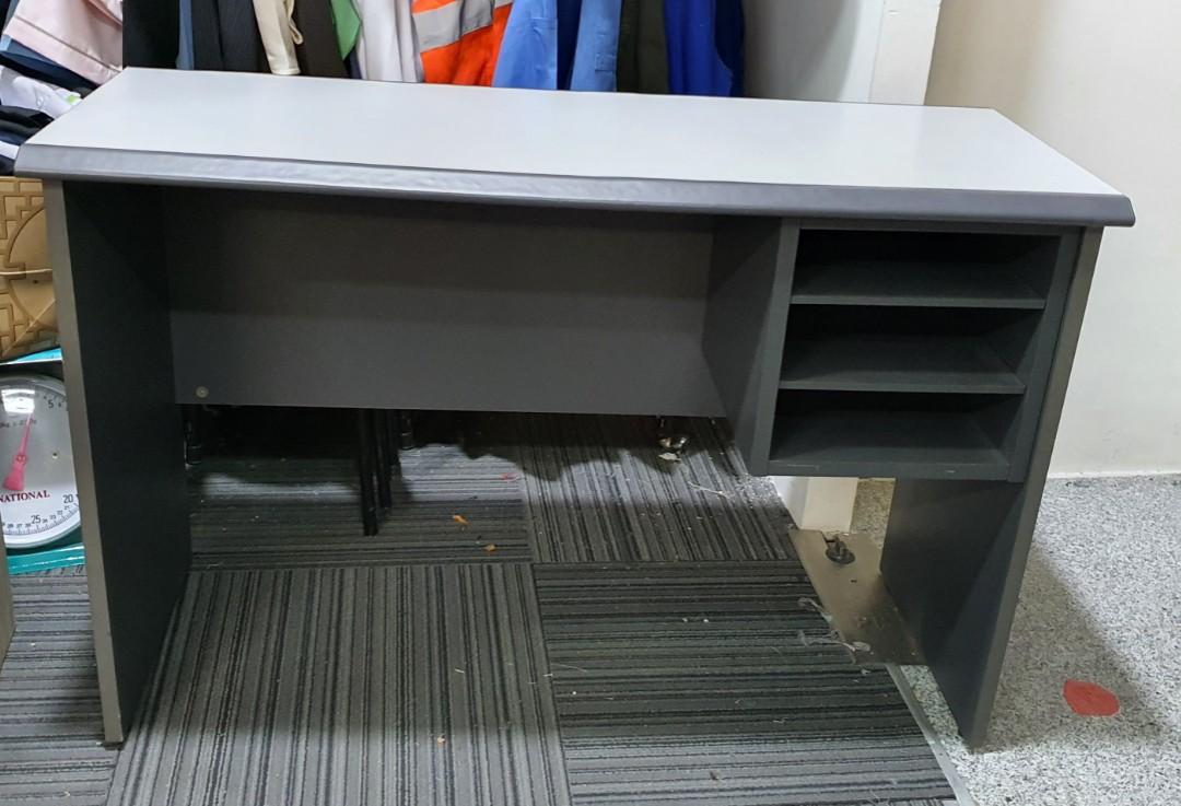 Grey Study Table with Document Compartments Study Desk, Furniture ...