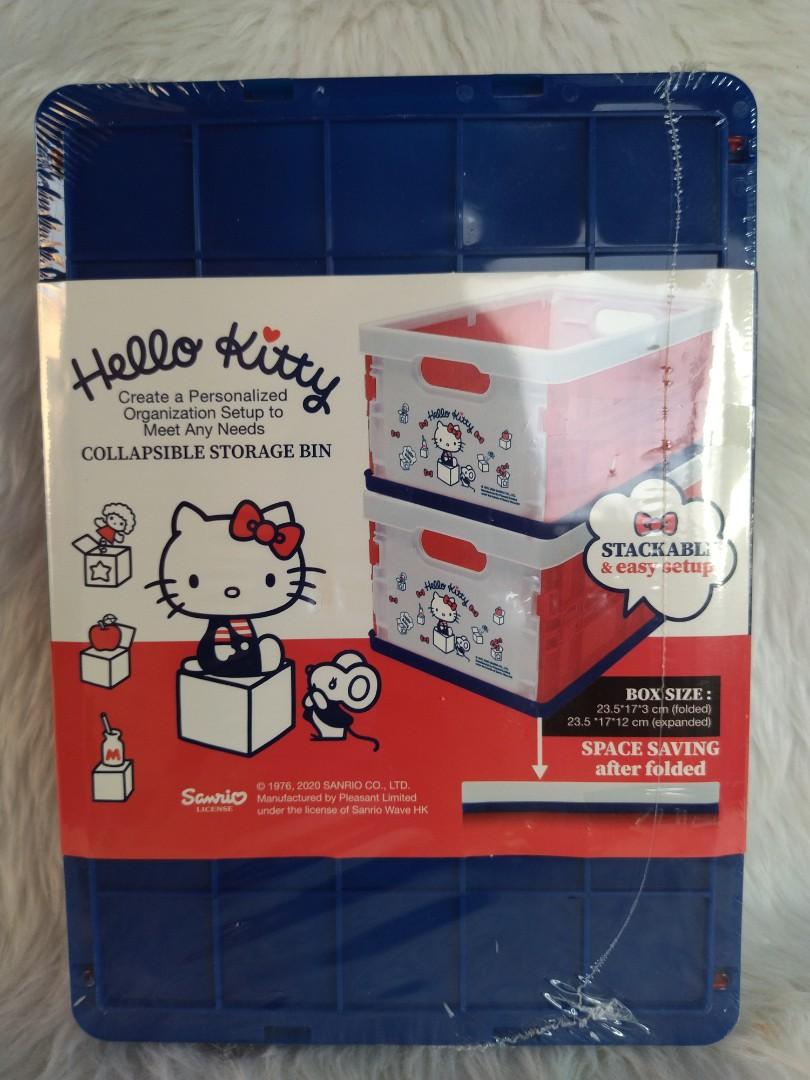 Hello Kitty Collapsible Bin Storage Organizer, Women's Fashion, Jewelry ...