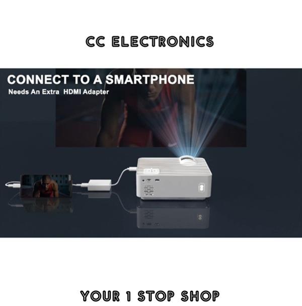 INSTOCK Mini Projector, Top Vision 5500 Lux Home Cinema Video Projector ...