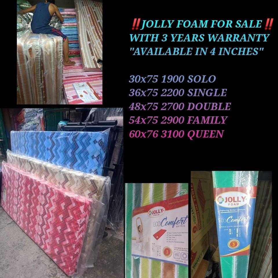 JOLLY FOAM, Furniture & Home Living, Furniture, Bed Frames & Mattresses ...
