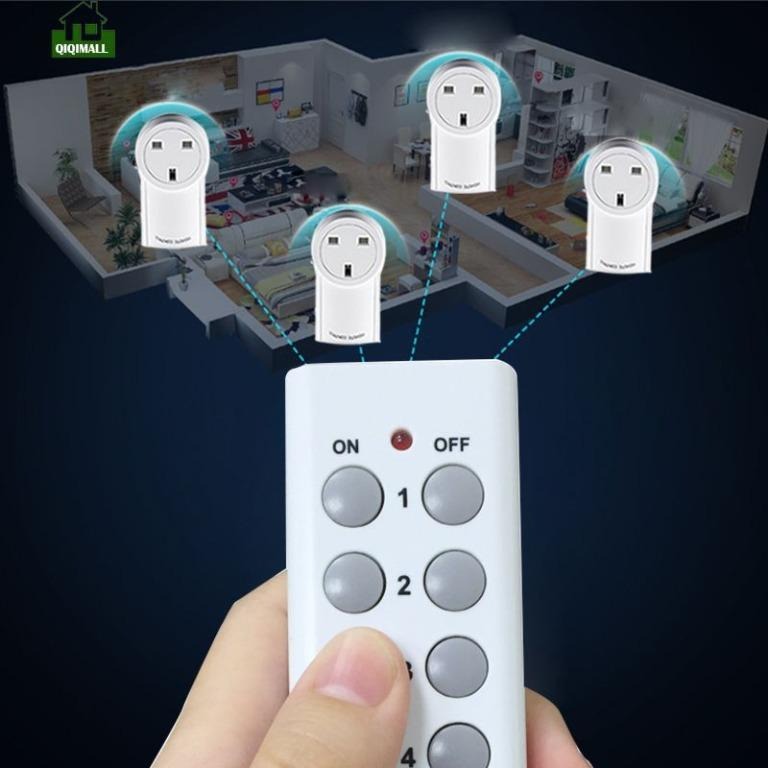 [K2141] Universal UK Socket 230V 10A Wireless Remote Control RF 433mhz ...