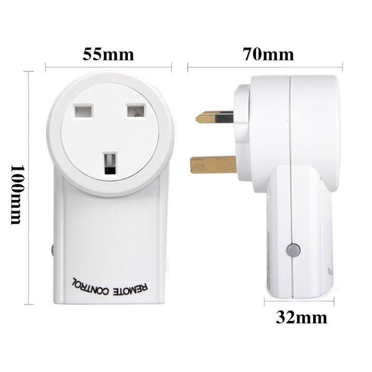 [K2141] Universal UK Socket 230V 10A Wireless Remote Control RF 433mhz ...