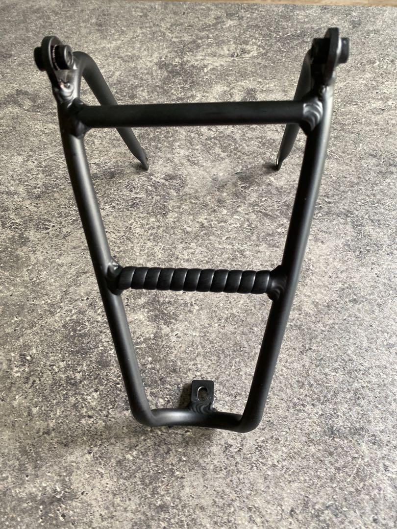 Light weight Brompton Min Q rear rack with extension and free wheels ...