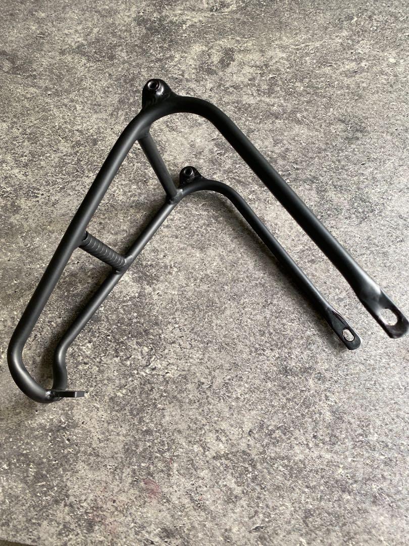 Light weight Brompton Min Q rear rack with extension and free wheels ...