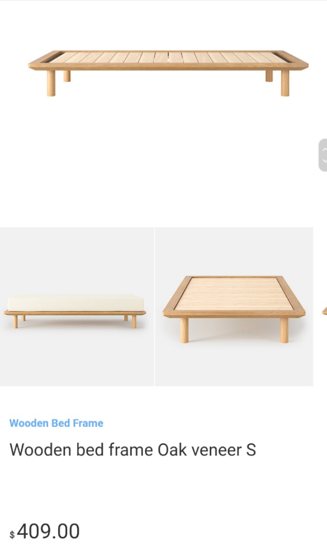 Muji Bedframe Oak, Furniture & Home Living, Furniture, Bed Frames ...
