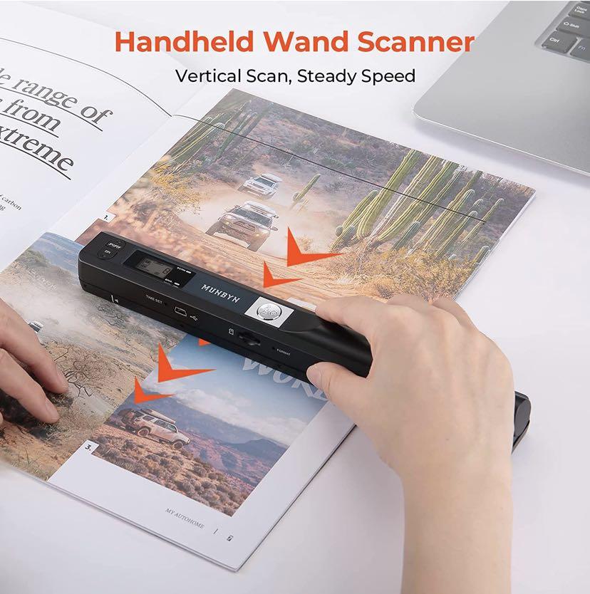 MUNBYN Magic Wand Portable Scanners for Documents, Photo, Old Pictures ...