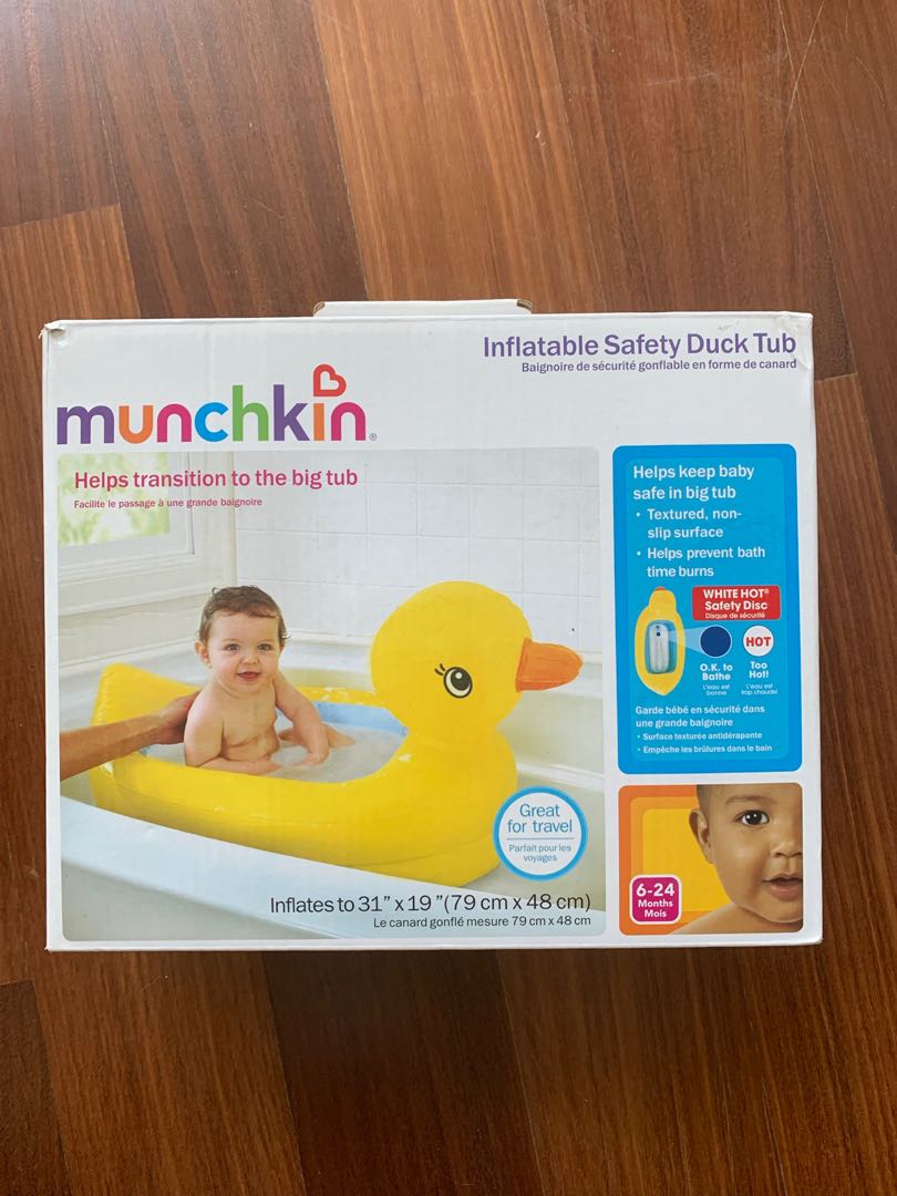 Munchkin Inflatable Safety Duck Tub / Bath, Babies & Kids, Bathing ...