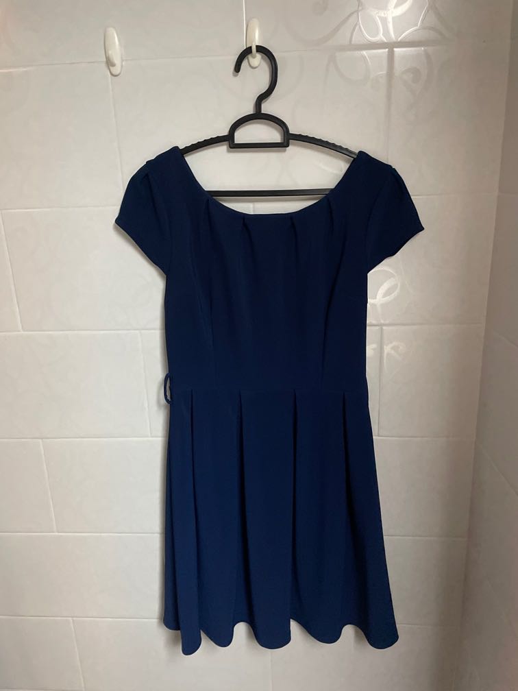 Navy Blue Work Dress, Women's Fashion, Dresses & Sets, Dresses on Carousell