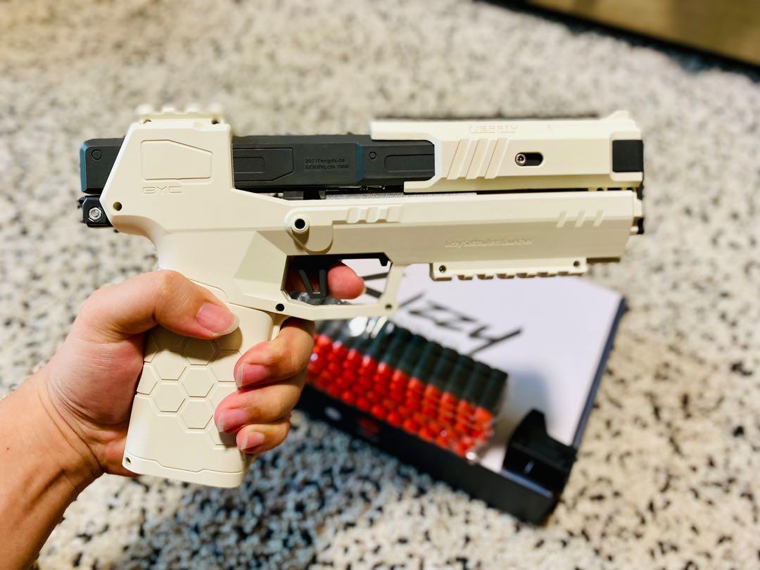 Nerf Pistol with Box (Lizzy from Cyberpunk 2077), Hobbies & Toys, Toys ...