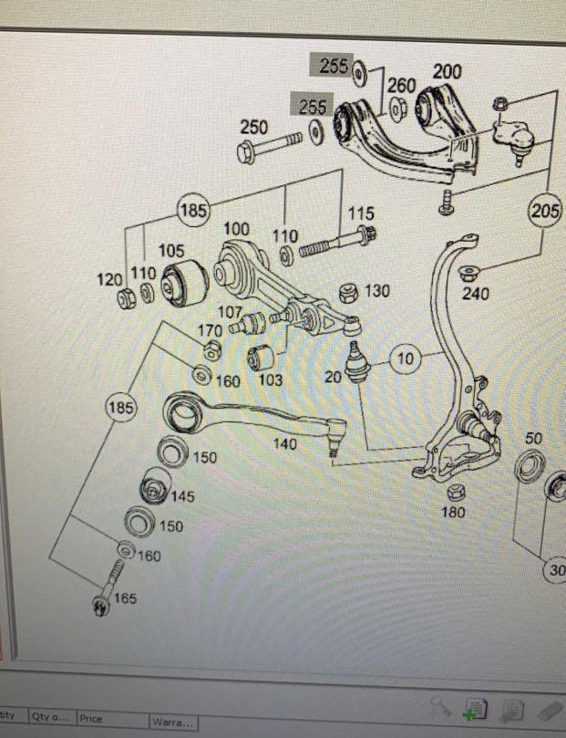 MERCEDES-BENZ LOWER ARMS, CONTROLS ARMS, UPPER ARMS * ALL MODELS ...