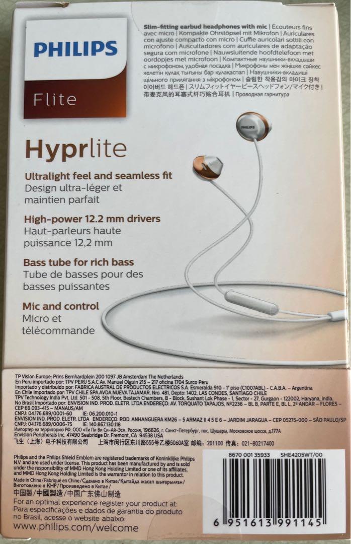 PHILIPS Flite Hyprlite, Audio, Earphones on Carousell