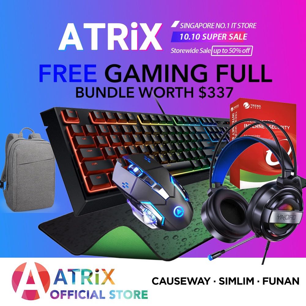 Premium Gaming Bundle Set + FREE mouse mat, Computers & Tech, Parts ...
