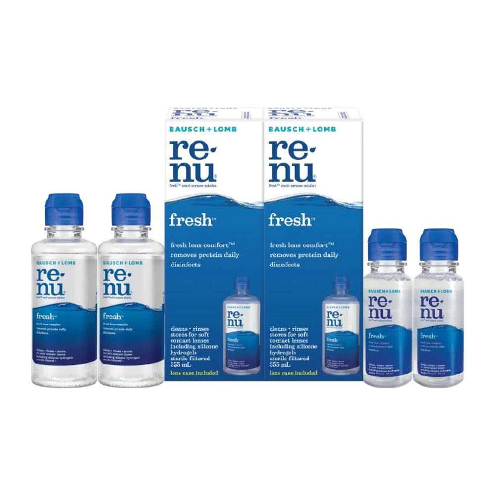 renu fresh Multi-Purpose Solution 355ml +120ml + 60ml Twin Pack, Beauty ...