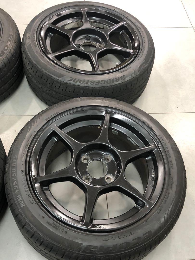 Rim P1 Racing 15 7jj pcd100, Auto Accessories on Carousell