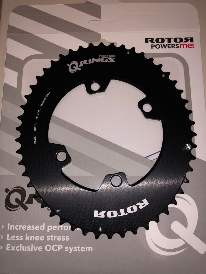 Rotor Qring 107 BCD - Inner + Outer, Sports Equipment, Bicycles & Parts ...