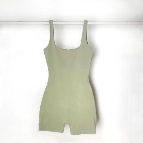 Sage Green Unitard, Women's Fashion, Activewear on Carousell