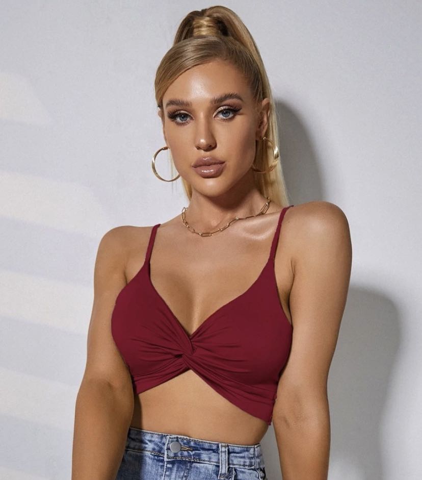 Sexy Red Crop Top Womens Fashion Tops Sleeveless On Carousell