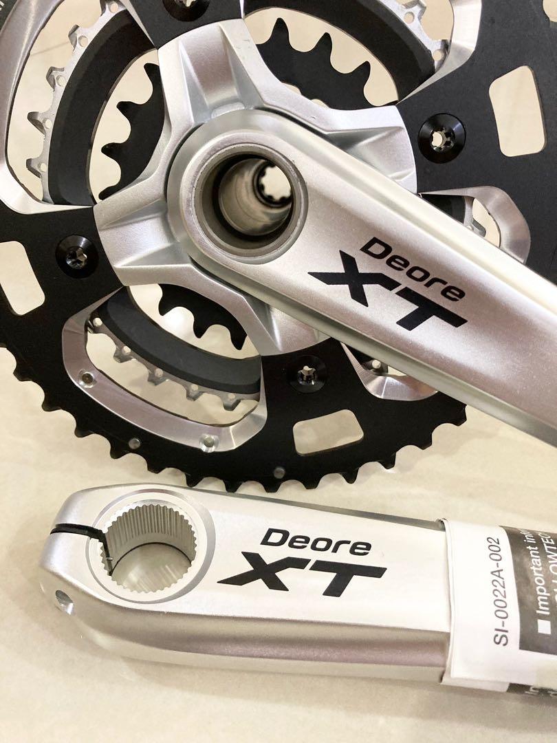 Shimano Deore XT M770 Hollowtech 2 Triple Crank 44T 32T 22T, Sports Equipment, Bicycles & Parts ...