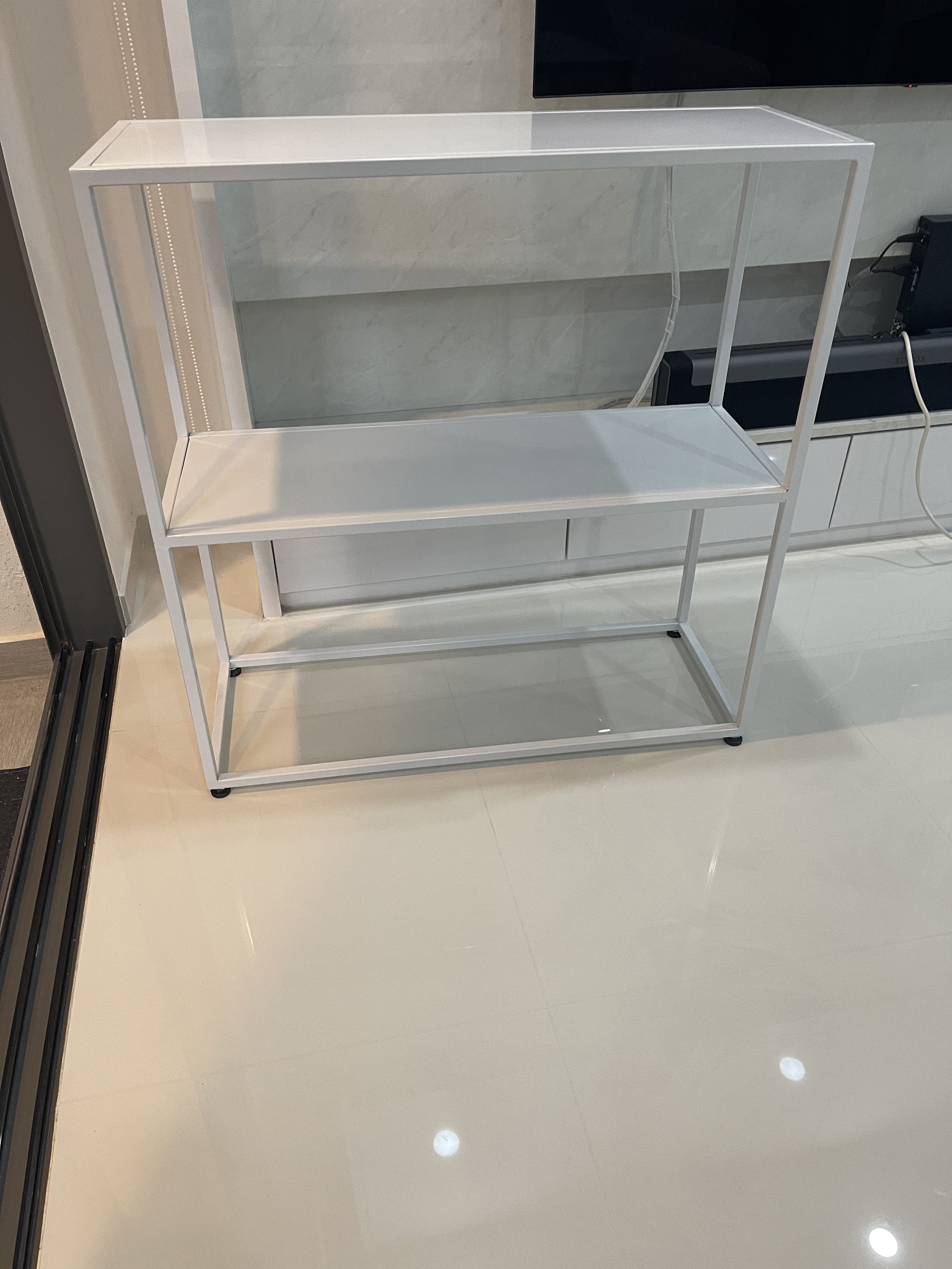 Nordic Side table in white- metal, Furniture & Home Living, Furniture ...