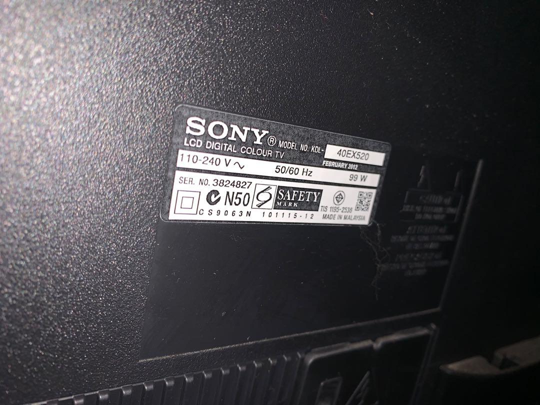 Sony 40EX520 FHD TV, TV & Home Appliances, TV & Entertainment, TV on ...
