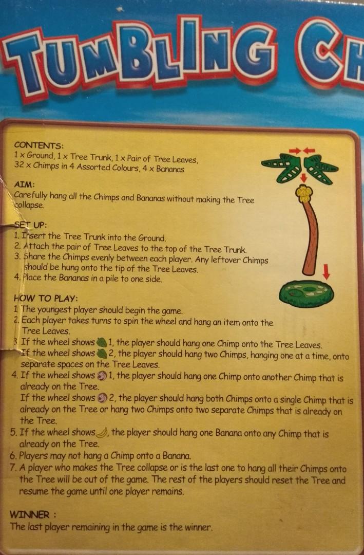 Tumbling Chimps Game, Hobbies & Toys, Toys & Games on Carousell