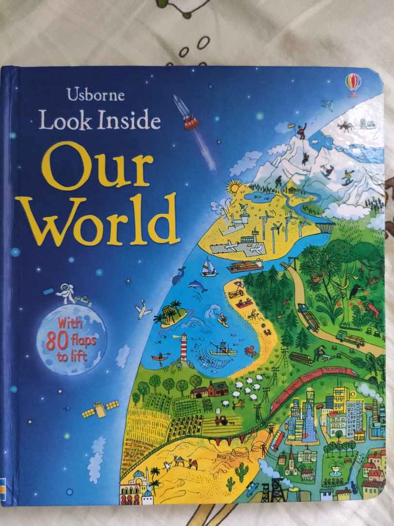 Usborne look inside our world flaps & lift, 興趣及遊戲, 書本 & 文具, 兒童書籍 ...