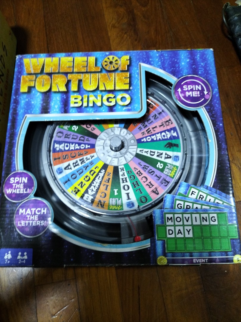 Wheel of fortune bingo game., Hobbies & Toys, Toys & Games on Carousell