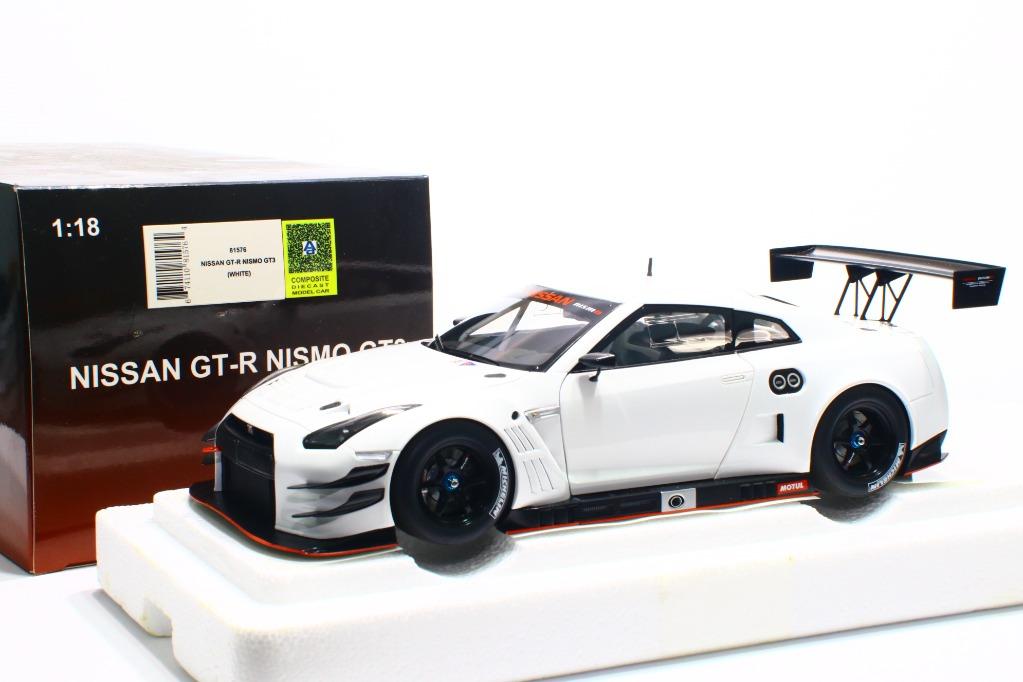 1/18 Autoart Nissan GTR NISMO GT3 Matt White, Hobbies & Toys, Toys ...