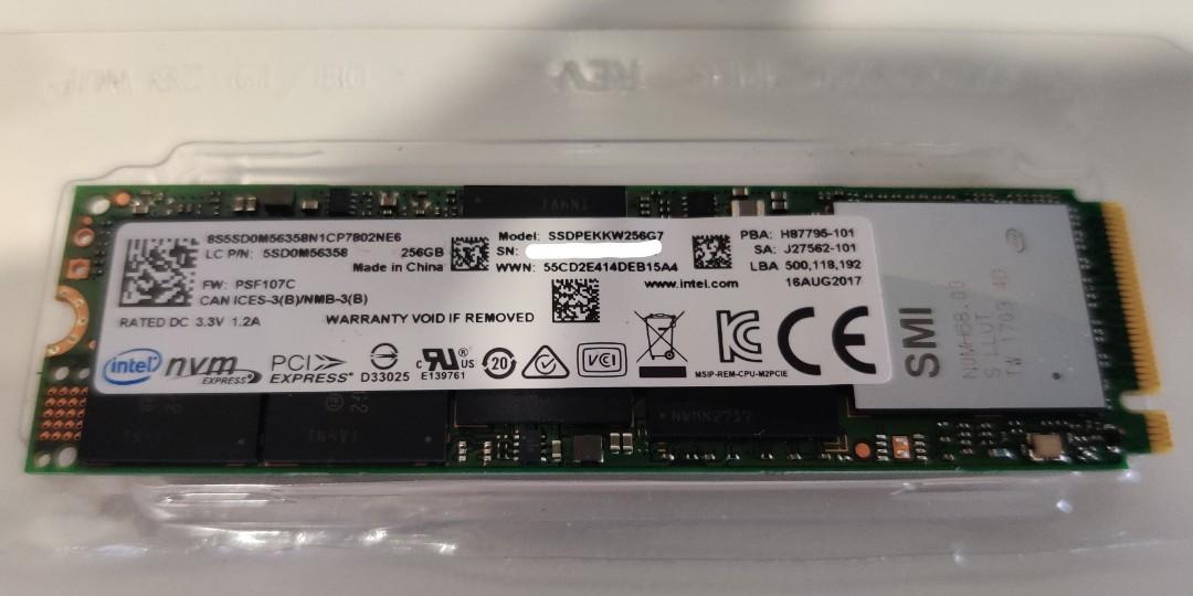256GB Intel M2 SSD PCIE, Computers & Tech, Parts & Accessories ...