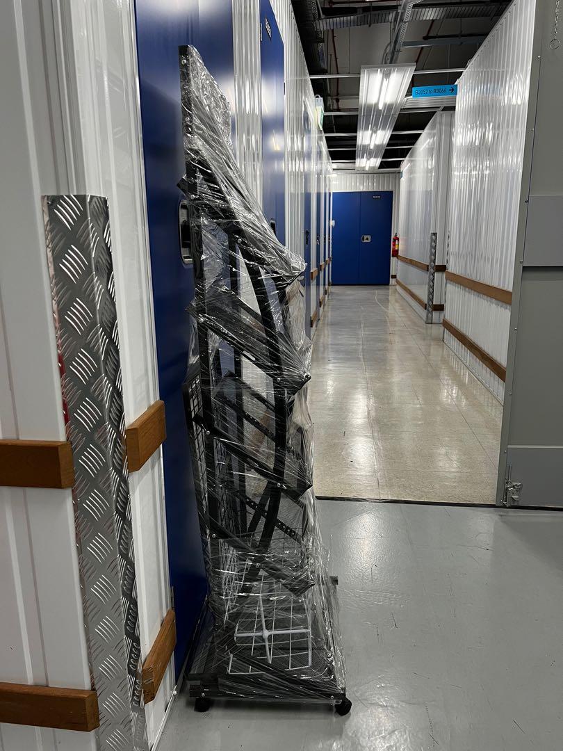 45 Degree Slanted Book Rack Display with wheels, Furniture & Home ...