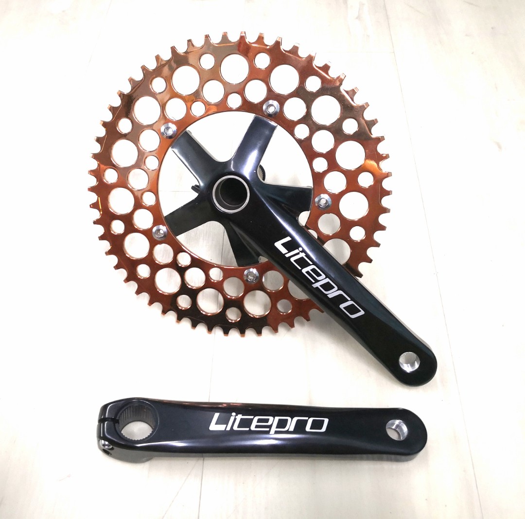 56T copper shining finish HollowTech crankset 130BCD 24mm spindle ...