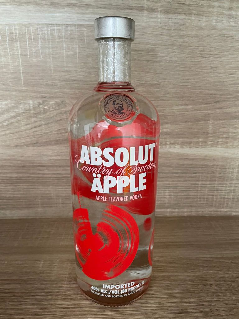Absolut Vodka Apple, Food & Drinks, Beverages on Carousell