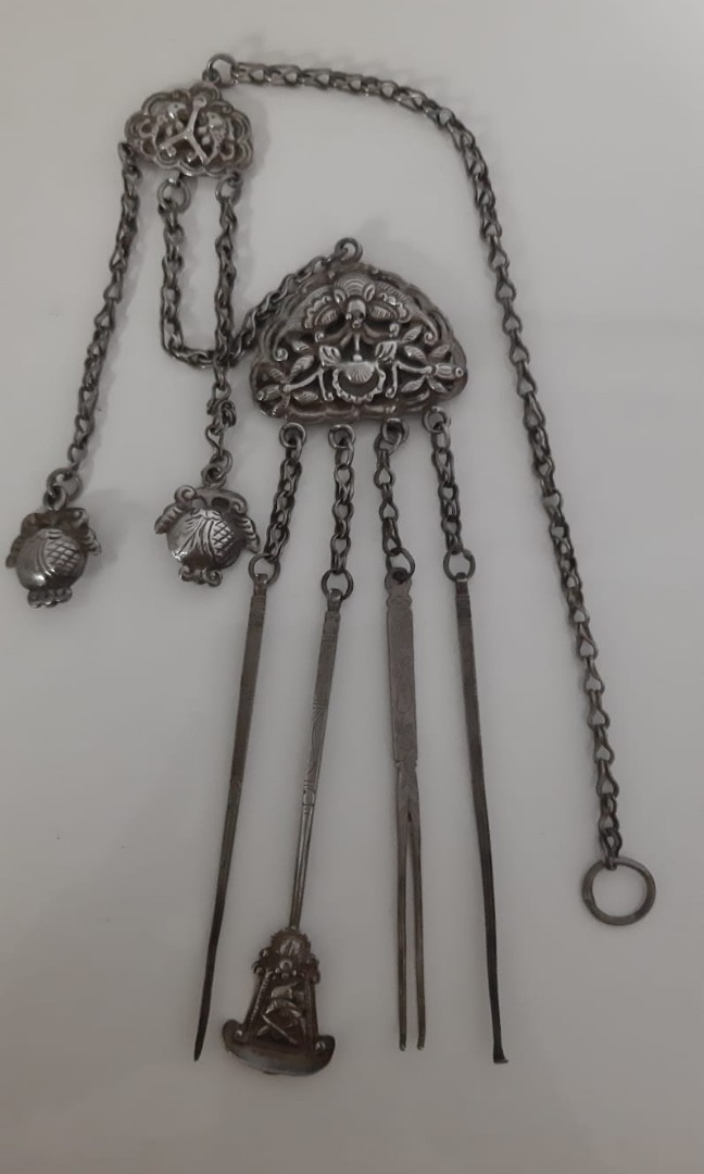 Antique Chinese Silver Chatelaine Hygiene / Opium Kit, Hobbies & Toys ...