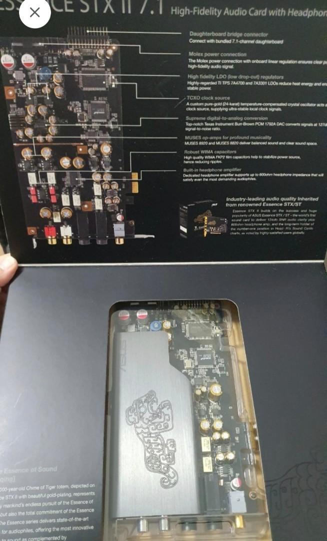 Asus Xonar Essence STX II 7.1 Sound Card, Computers & Tech, Parts ...