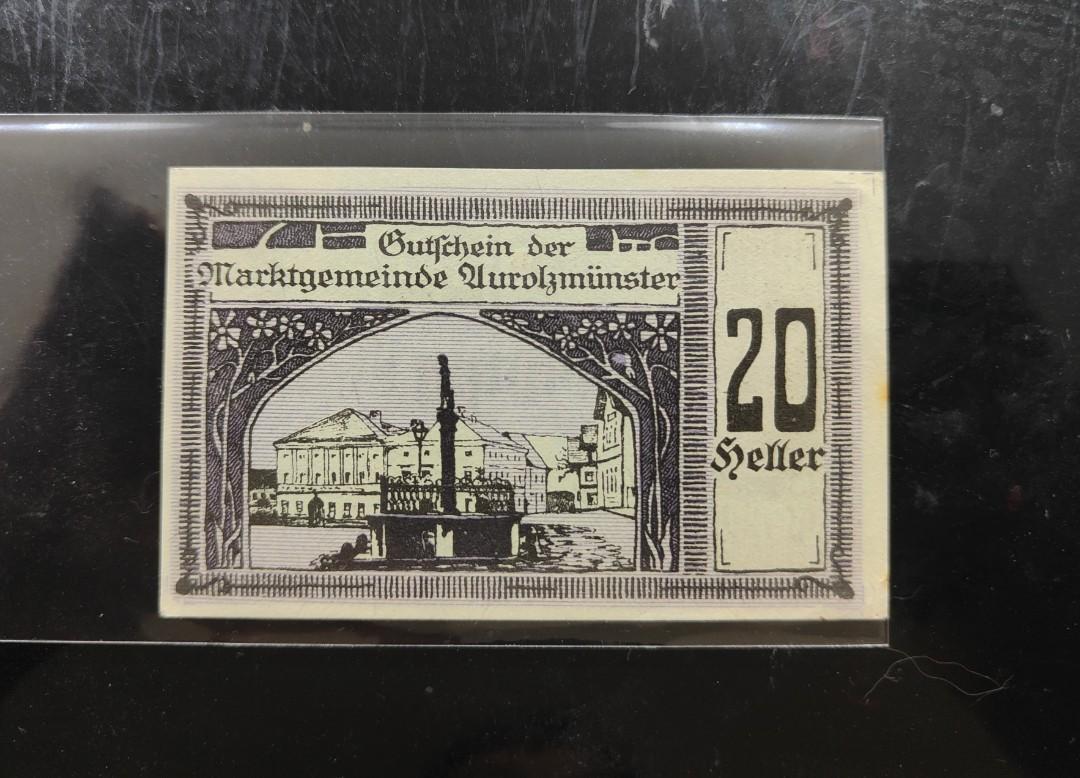 Austria Notgeld 1920 20 Heller Banknote Currency XF, Hobbies & Toys ...