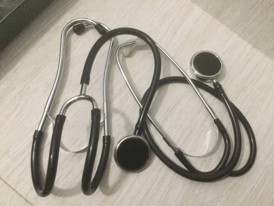 BAUMANOMETER (USA) W/ 2-STETHOSCOPE(JAPAN) PROFESSIONAL BLOOD PRESSURE ...