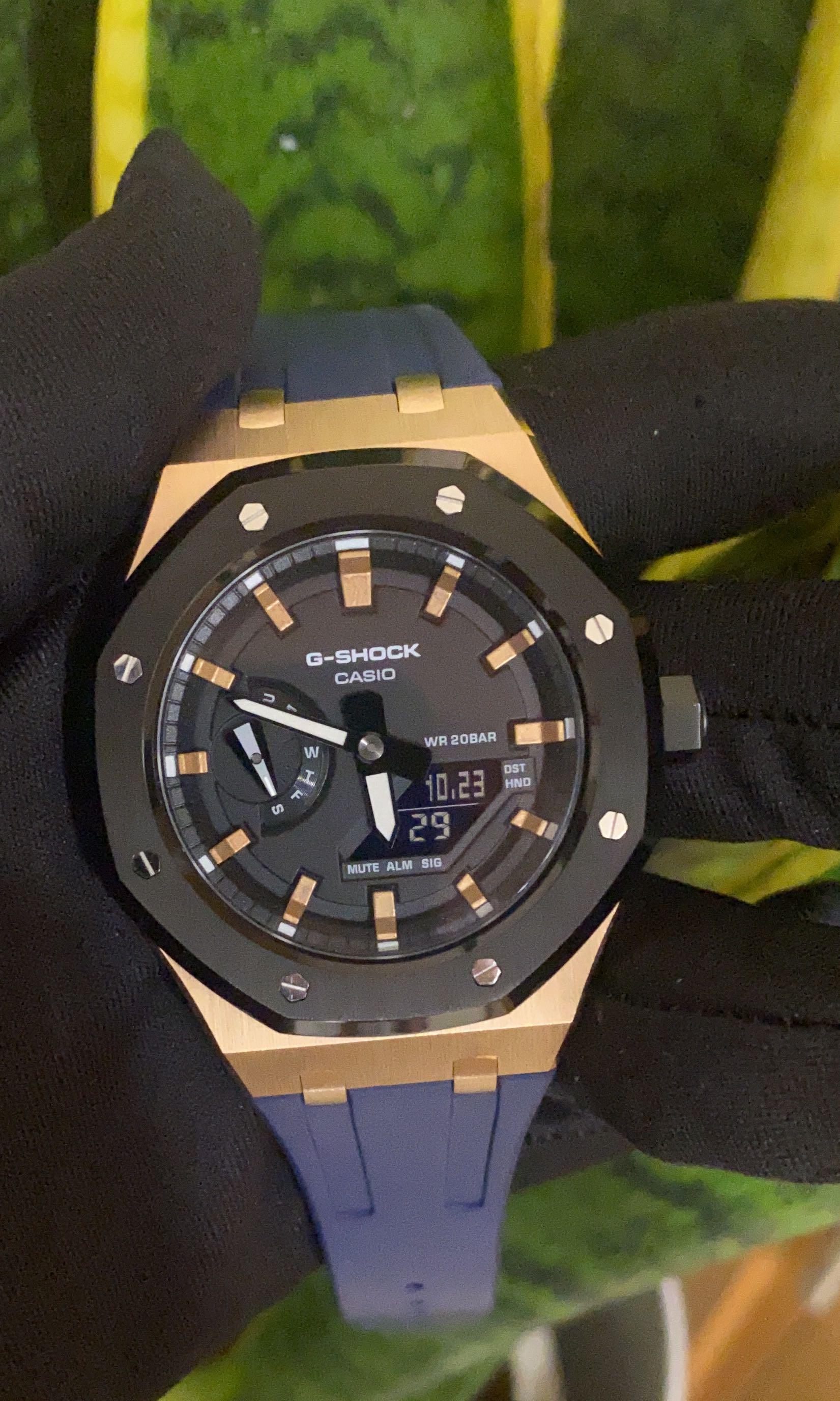 Casio Watch gshock mod v6 diver mod rosegold case ga2110 ga2100 ga 2100 ...