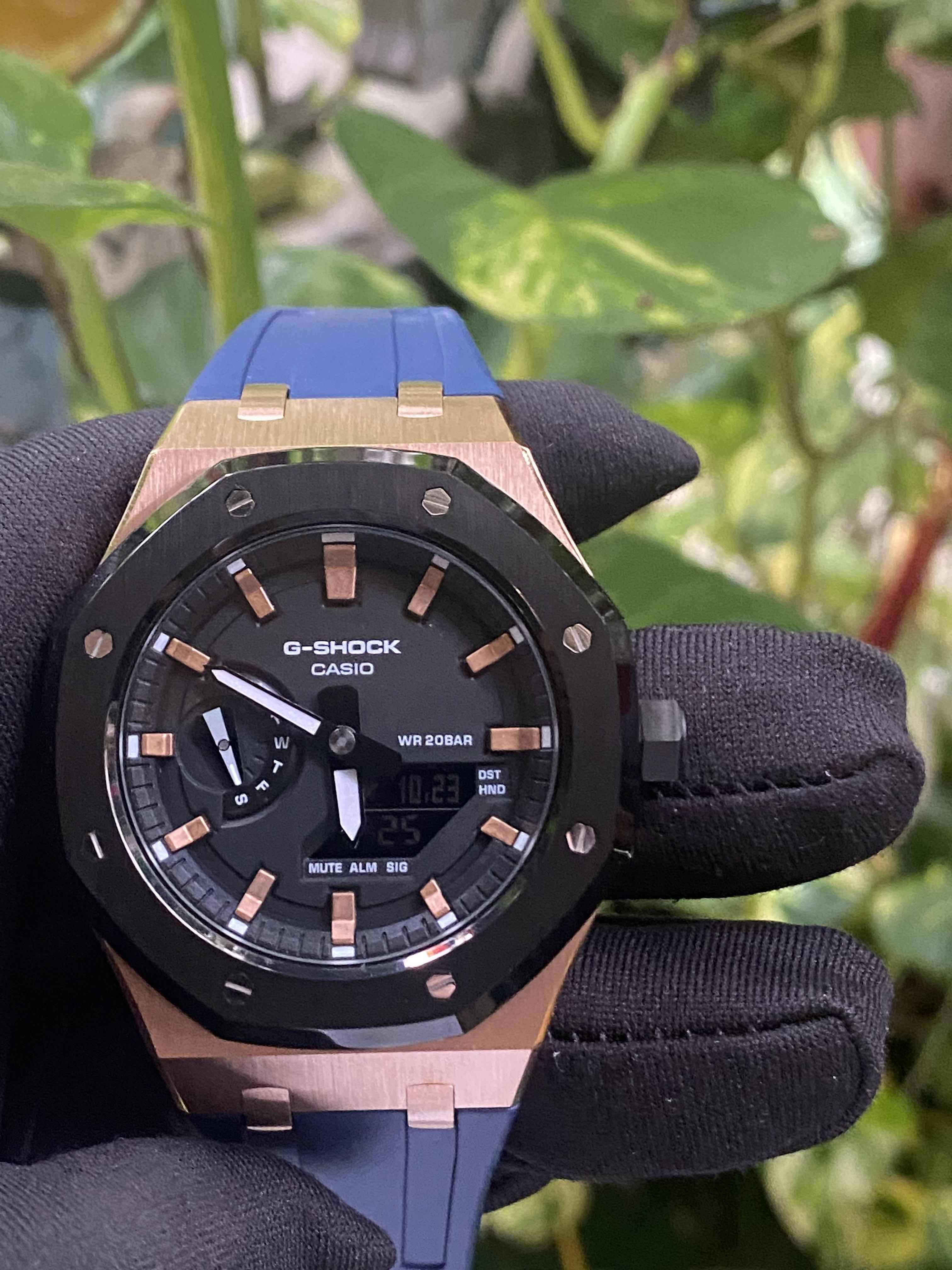 Casio Watch gshock mod v6 diver mod rosegold case ga2110 ga2100 ga 2100 ...