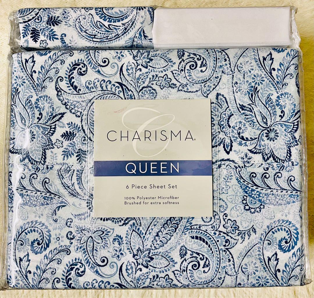 Charisma Microfiber QUEEN Sheet 6-pc SET, Furniture & Home Living ...