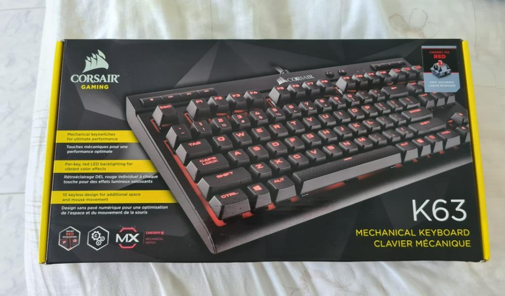 Corsair K63 Compact Mechanical Gaming Keyboard - Backlit Red LET ...