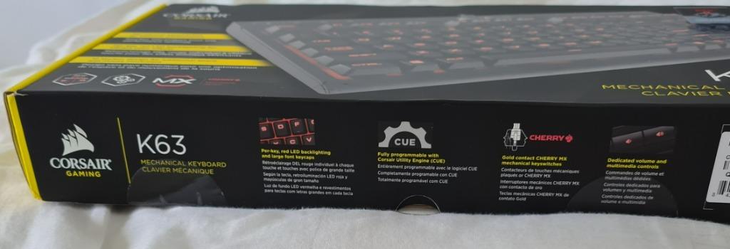 Corsair K63 Compact Mechanical Gaming Keyboard - Backlit Red LET - Linear & Quiet - Cherry MX ...