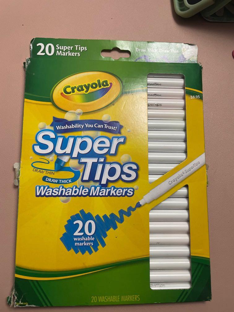 CRAYOLA SUPERTIPS 20 washable markers, Hobbies & Toys, Stationery ...